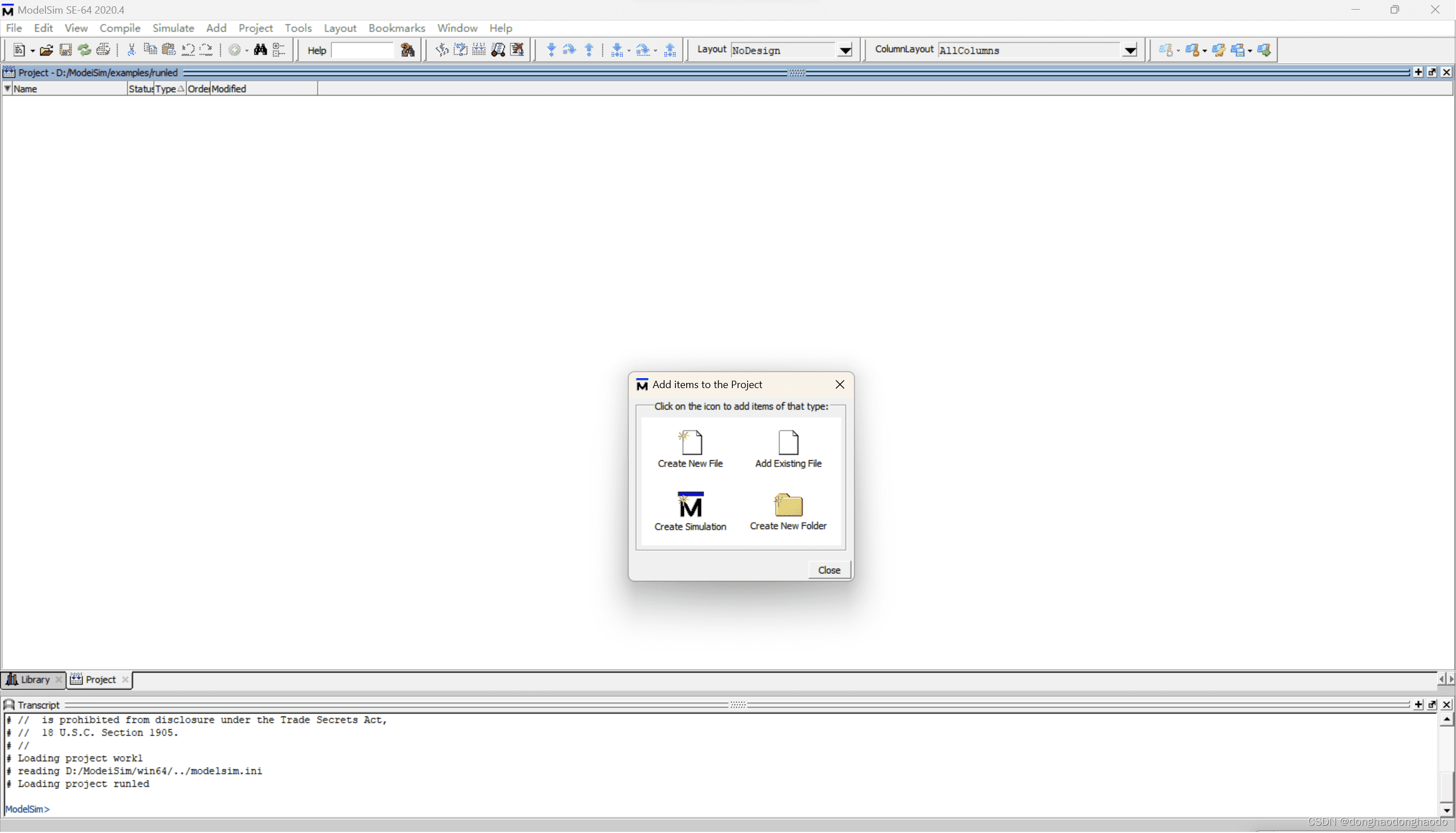Modelsim入门教程_modelsim 怎么打开project-CSDN博客