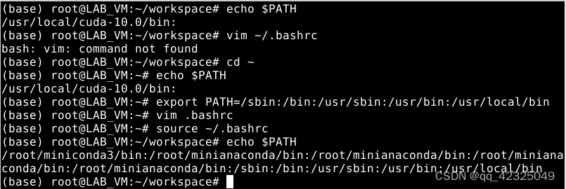 Linux配置.bashrc文件导致各种命令（vim、sudo）失效。_修改bashrc后命令失效-CSDN博客