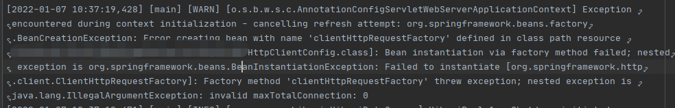 【记录】springboot Factory method ‘clientHttpRequestFactory‘ threw ...