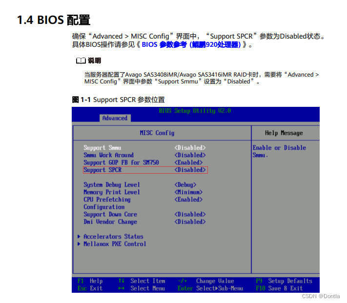 为什么当服务器配置了RAID卡时，需要将“Advanced ＞MISC config”界面中参数“Support Smmu/SPCR”设置为“Disabled”?-CSDN博客