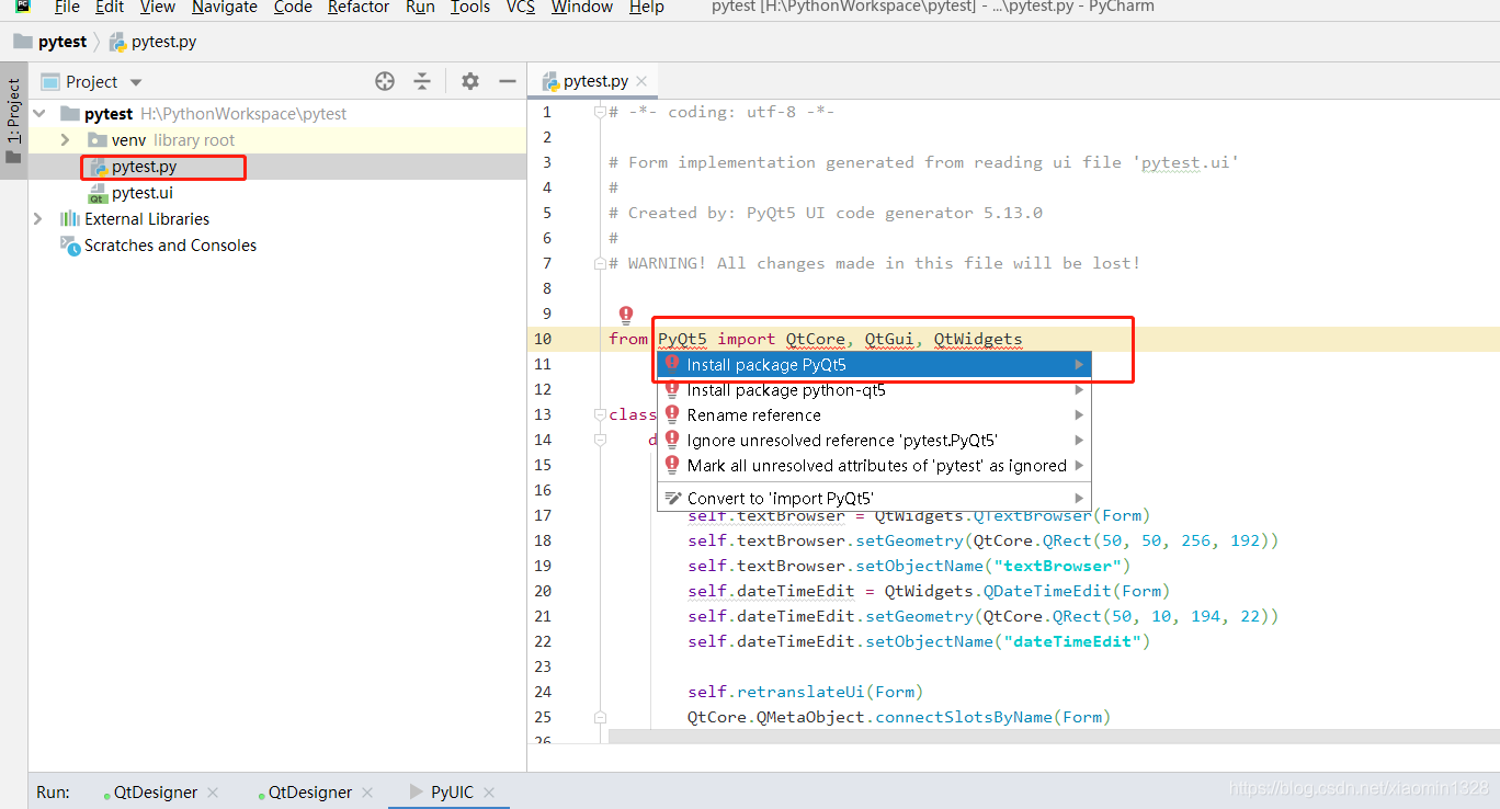 Pycharm+PyQt5+Python 使用创建窗体_pyqt5 创建创体-CSDN博客