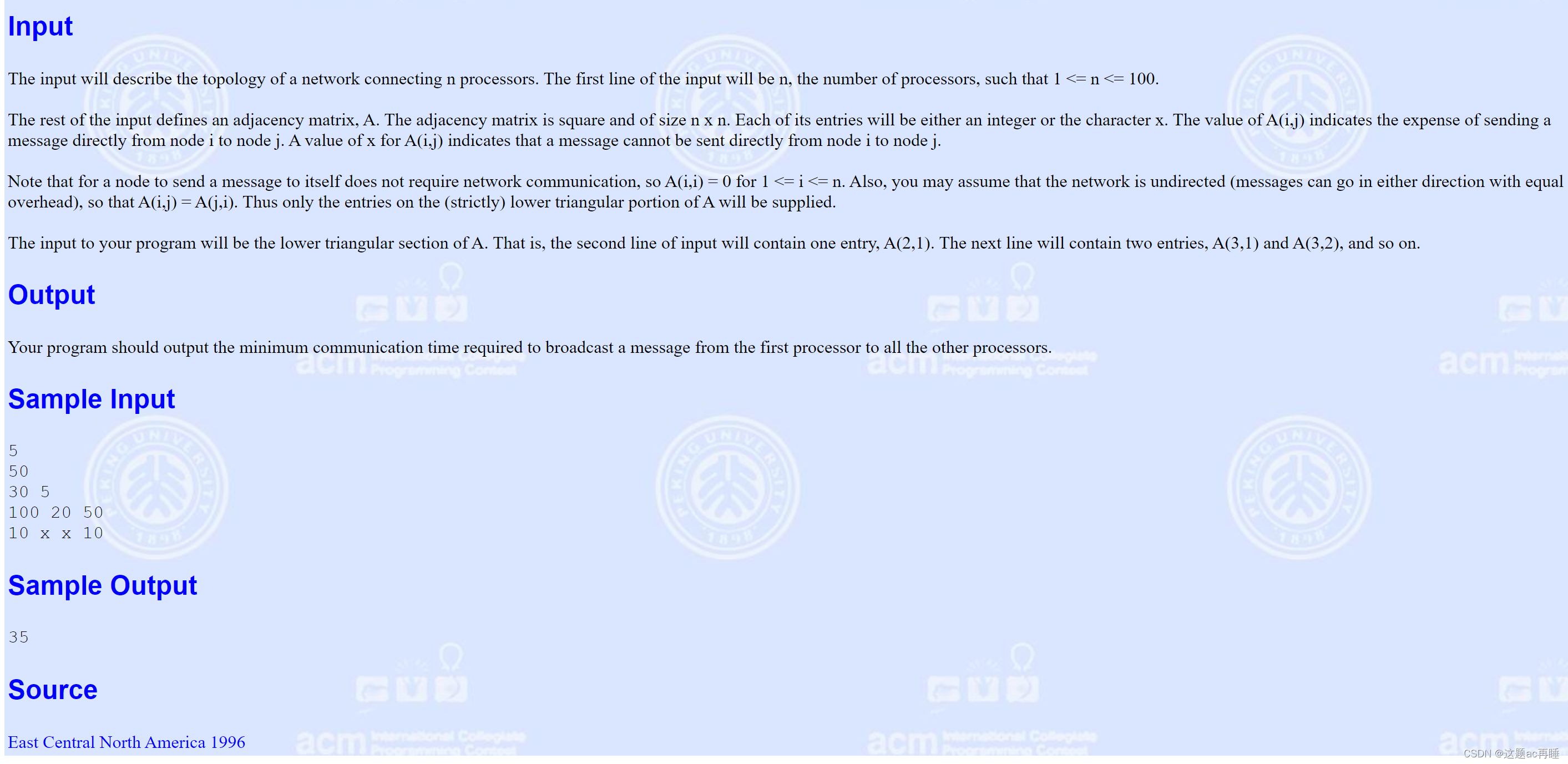 POJ_1502_MPI Maelstrom_dijkstra-CSDN博客