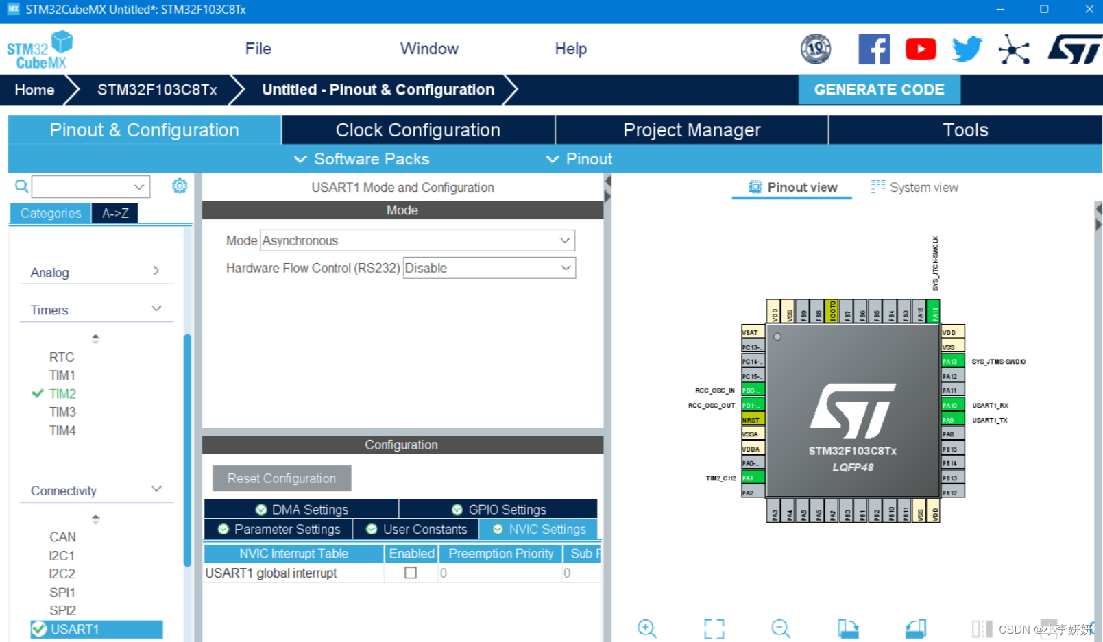 STM32定时器驱动LED周期闪烁与PWM应用教程-CSDN博客