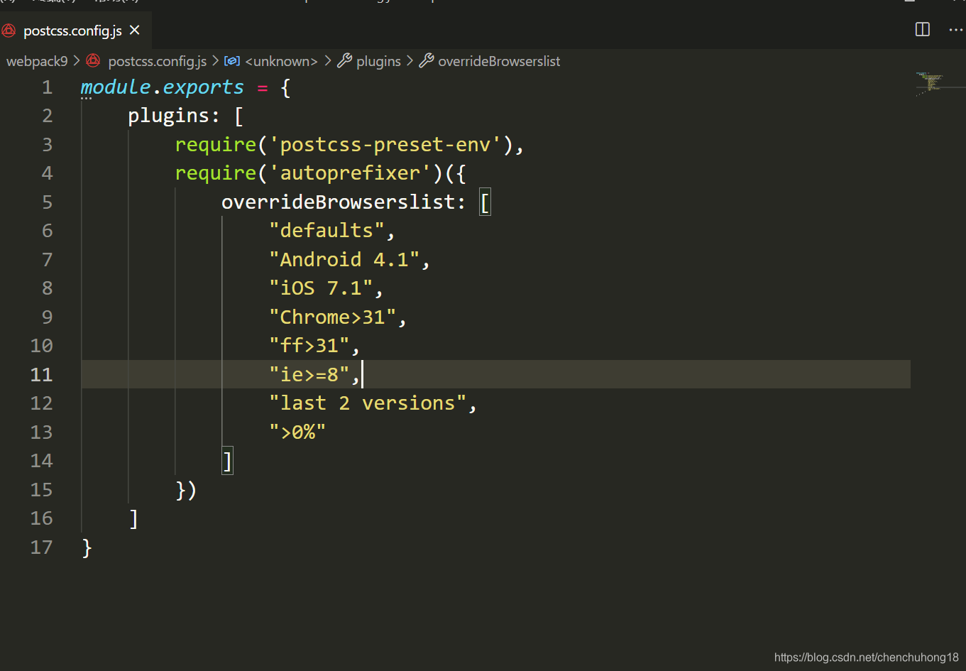 webpack之postcss-loader报Invalid options object. PostCSS Loader has been initialized using an ...