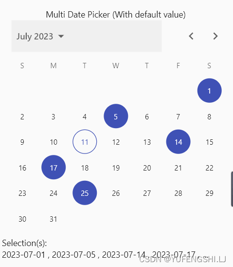 Flutter之日期选择器 calendar_date_picker2_flutter 日期选择器-CSDN博客