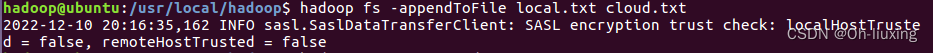Hdfs操作常用的shell命令1向hdfs中上传任意文本文件如果指定的文件在hdfs中已经存在由用户指定是追加 Csdn博客