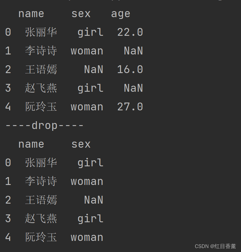 Pandas数据处理2、dataframe的drop函数具体参数使用详情dropcolumn Csdn博客