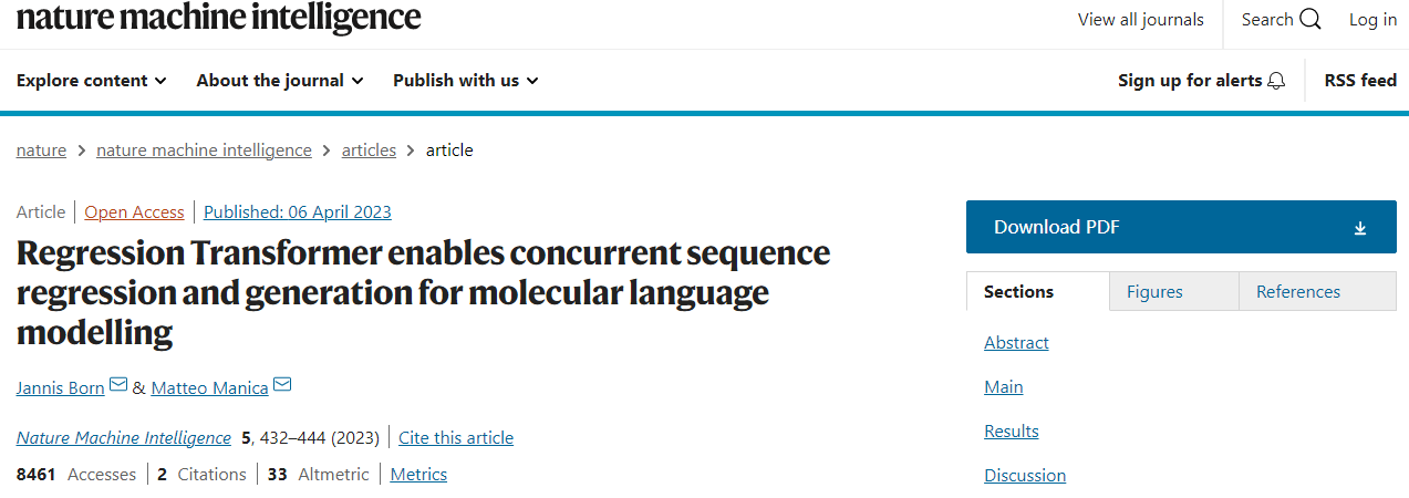 Nat. Mach. Intell 2023 | RT：首个统一分子性质预测(回归) 与条件生成的模型_regression transformer enables concurrent ...
