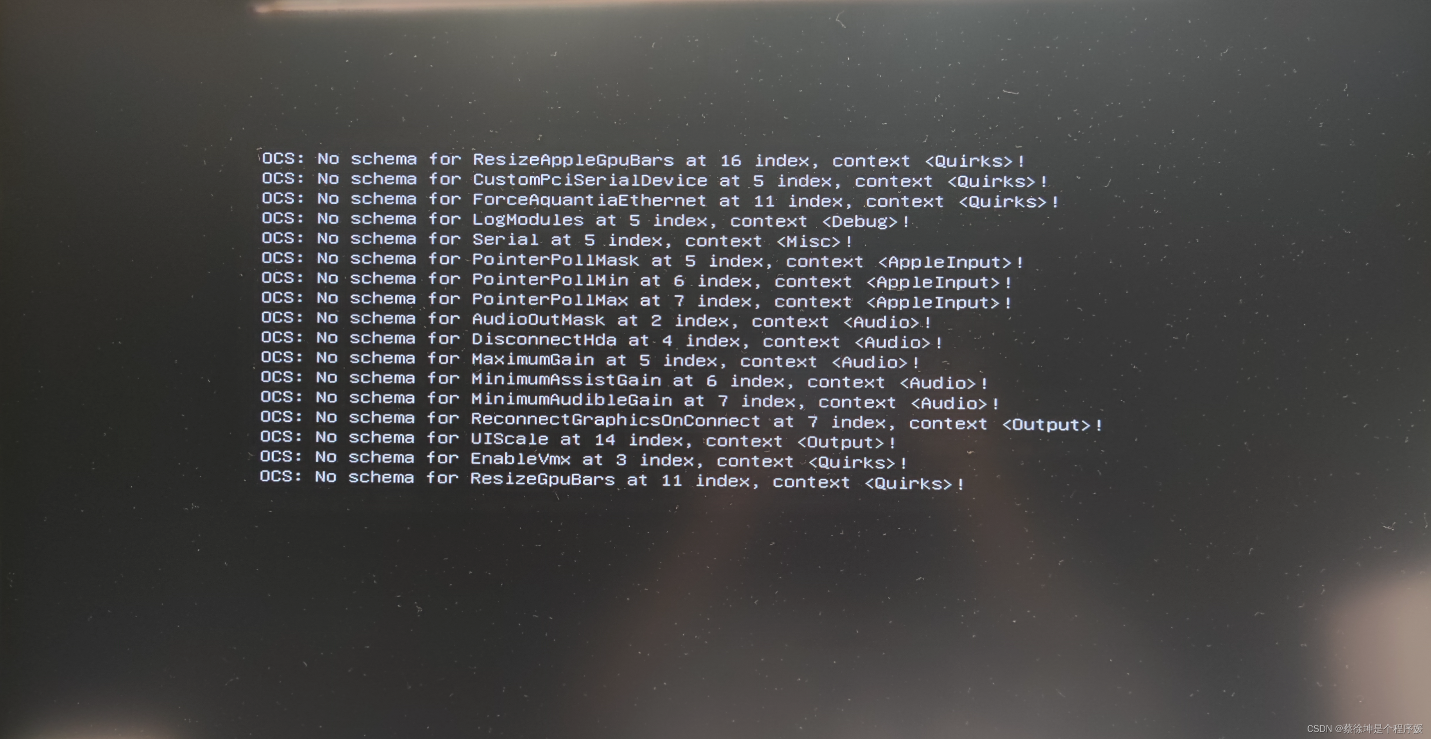 解决 OCS: No schema for XXX at xx index, context ＜Quirks＞ 警告_ocs:no schema for-CSDN博客