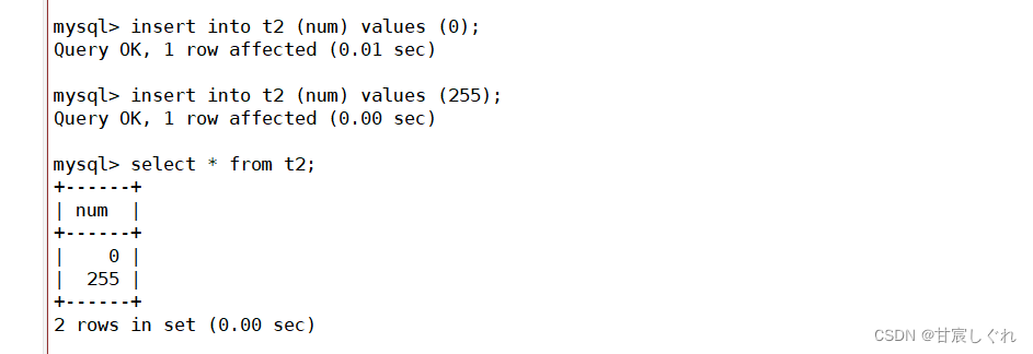 Mysql数据库 基本数据类型mysql Tinyint Csdn博客