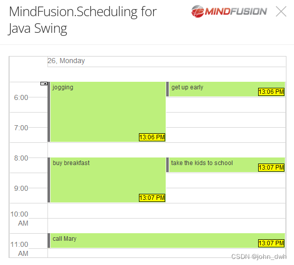 MindFusion.Scheduling for Java-CSDN博客