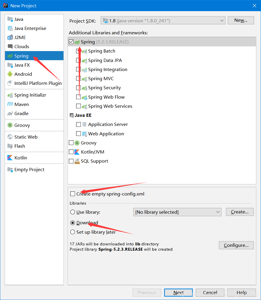 spring的下载及在idea搭建spring框架和第一个spring项目_idea怎样下载springweb数据包-CSDN博客