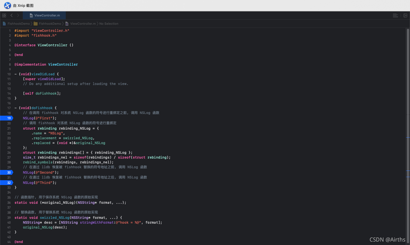 fishhook（二）：基本使用 && 源码分析_fishhook 使用-CSDN博客