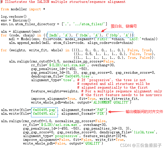 Modeller建模（二）-多模版、loop优化、配体_modeller loop-CSDN博客