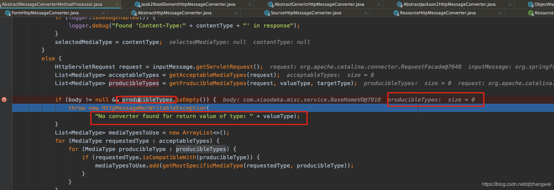 org.springframework.http.converter.HttpMessageNotWritableException: No converter found for ...