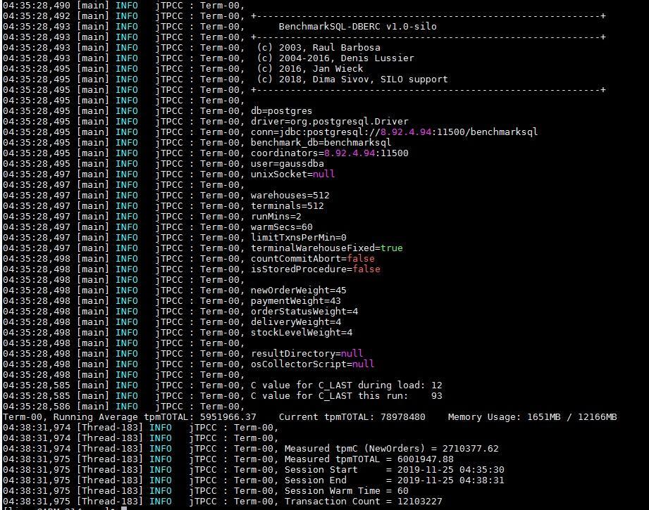 openGauss SQL调优指南：测试MOT-TPCC性能_tpcc 华为openguass-CSDN博客