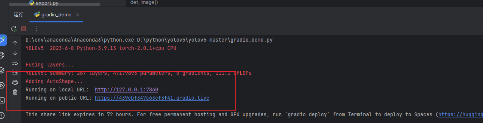 YOLov5 + Gradio搭建简单的Web GUI_gradio yolo-CSDN博客