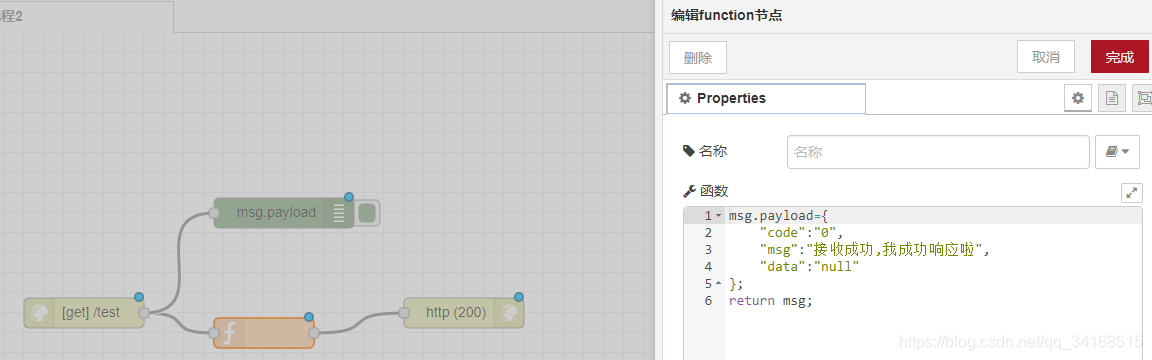 node-red学习一，设置http get请求和设置response响应_nodered发送get请求-CSDN博客