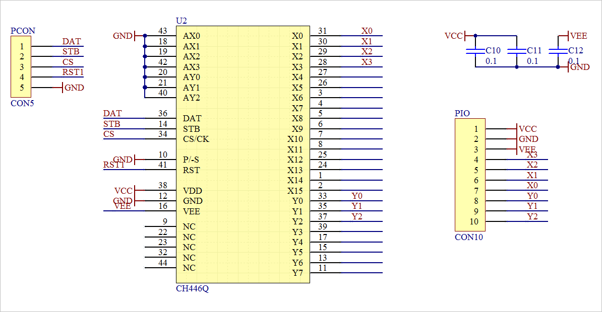 使用STM32F103控制CH446Q模拟开关矩阵-CSDN博客