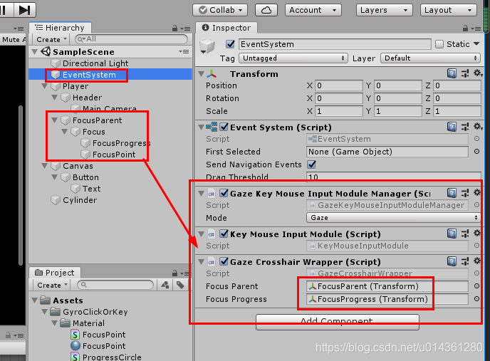 Unity 工具类 之 Arvr Gaze 凝视按键鼠标 点击 Ui游戏物体 的交互方式实现unity 屏幕点交互 Csdn博客