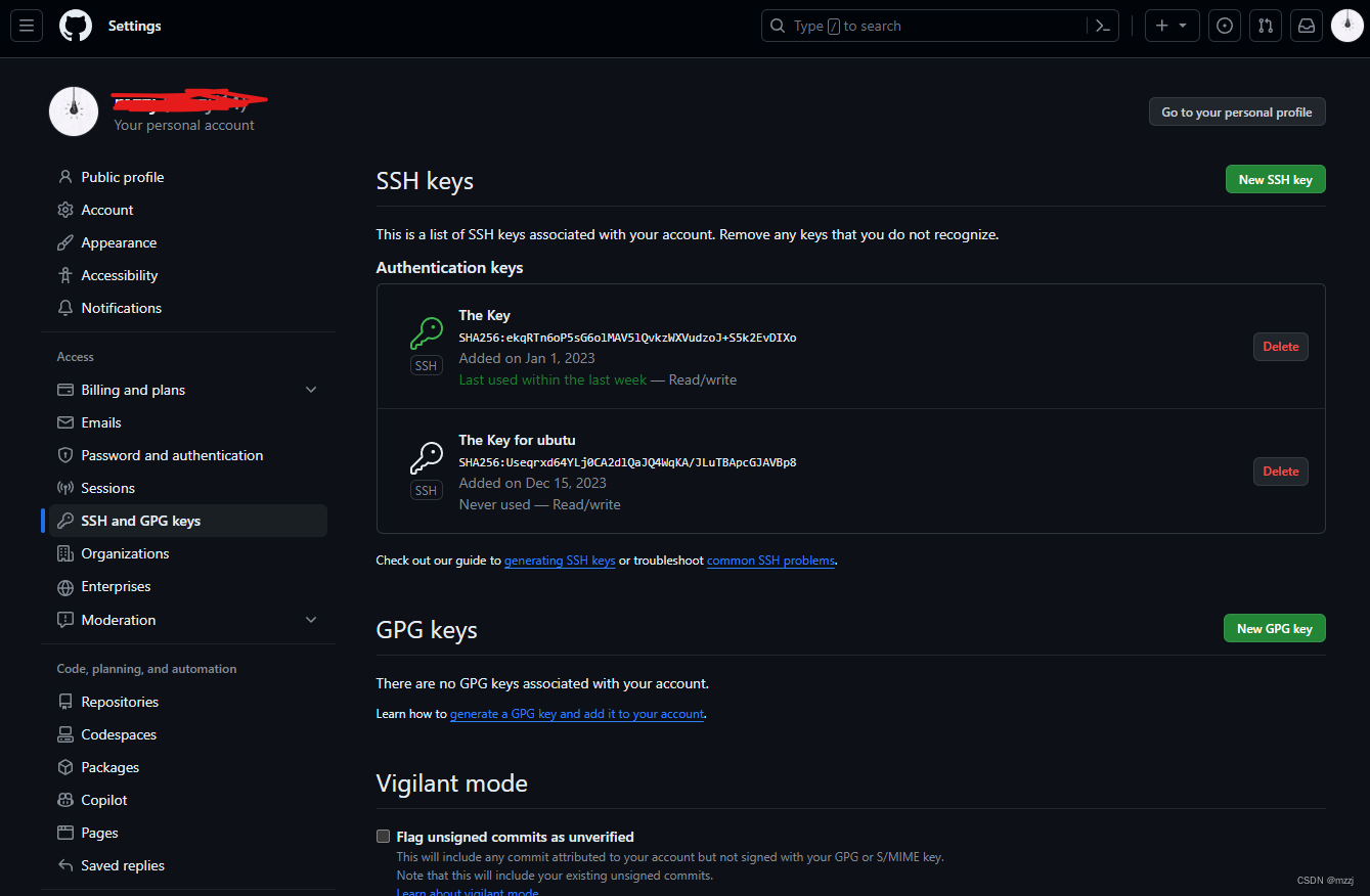 错误排除git@github.com: Permission denied (publickey)._failed publickey for git from 192.160.29.0 ...