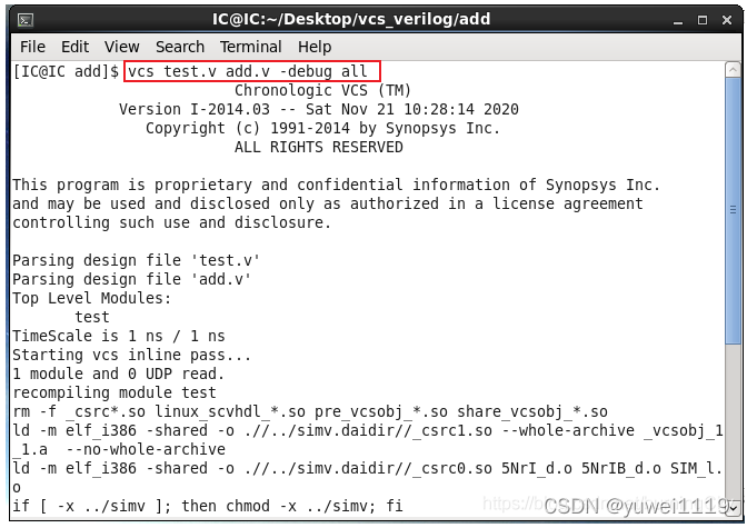 VCS仿真教程(一)：Verilog+波形+Makefile_makefile verilog-CSDN博客