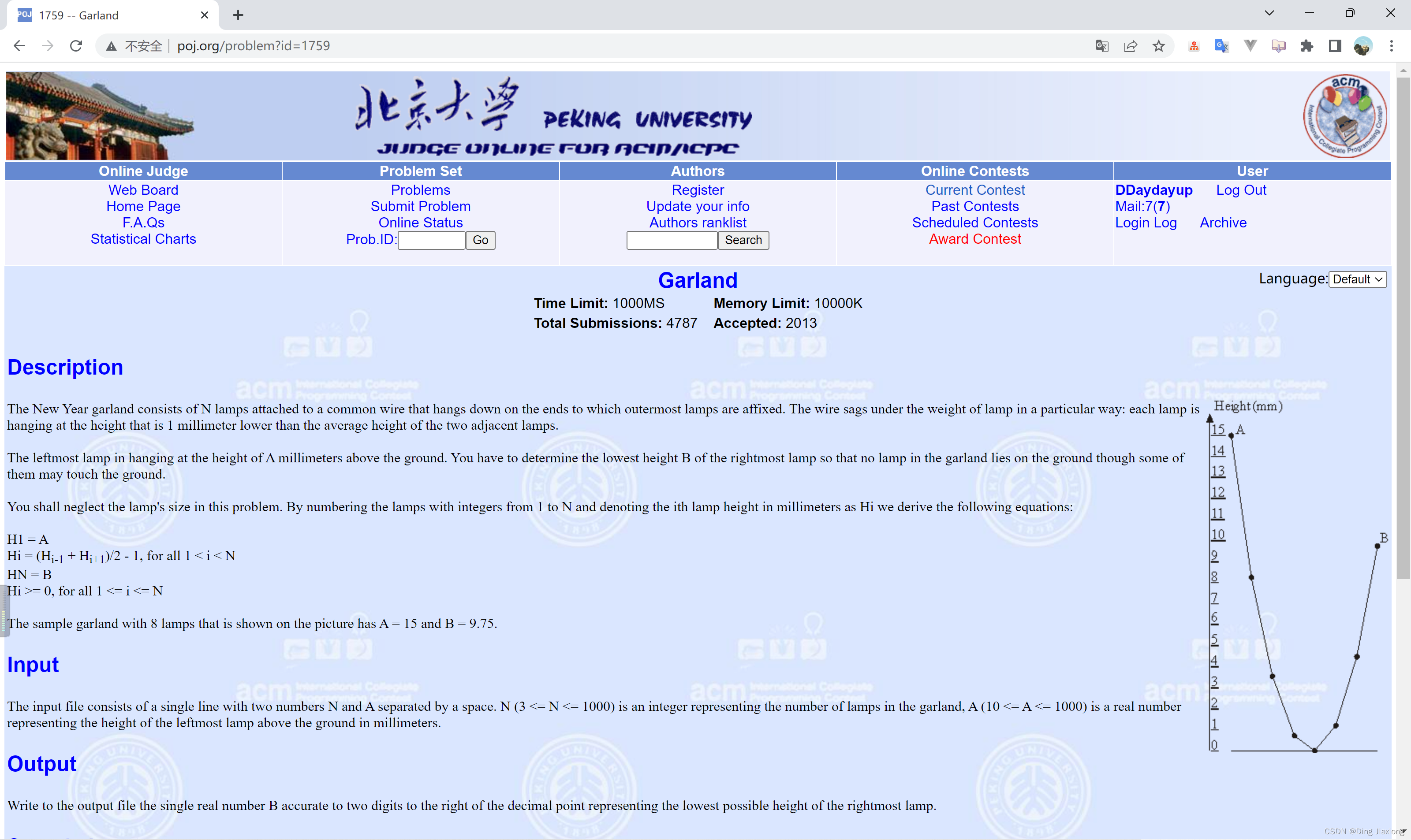 【POJ No. 1759】 花环 Garland_poj1759花灯-CSDN博客