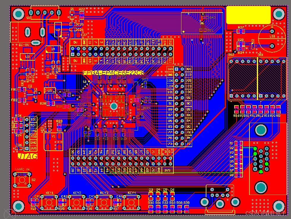 EP4CE6E22C8 FPGA最小系统电路原理图+PCB源文件_ep4ce6e22c8n原理图-CSDN博客