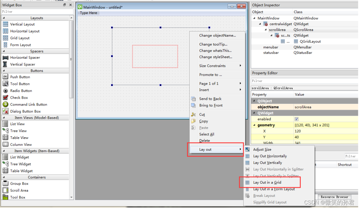 PyQt利用QScrollArea+QGridLayout制作一个滑动的Grid布局（QT Designer）_qsscrollarea设置 ...