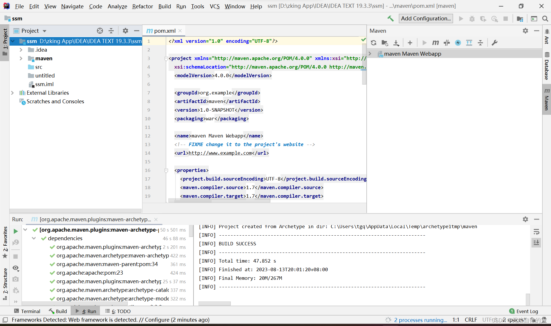 【Maven】IDEA部署配置Maven项目教程，IDEA配置Tomcat（2019.3.3）（2023.1.3）_idea重新部署maven项目-CSDN博客