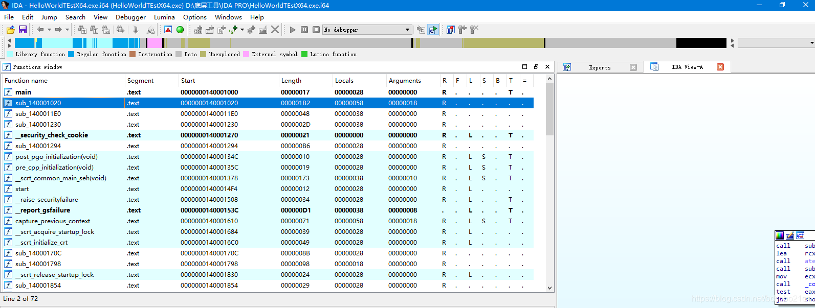 IDA Pro 数据库文件、函数窗口、结构体窗口_ida runtime function-CSDN博客