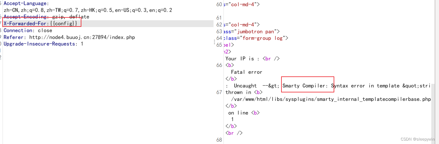 web：[BJDCTF2020]The mystery of ip（ssti模板注入、Smarty 模板引擎）-CSDN博客
