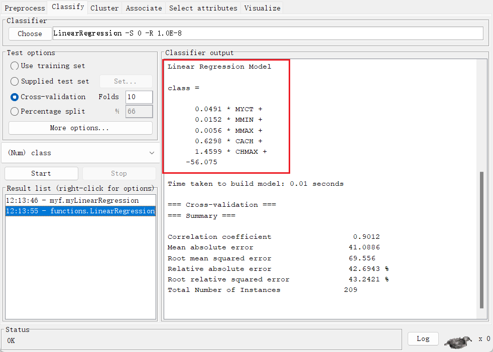 基于weka平台手工实现（LinearRegression | Ridge Regression，岭回归）_weka linearregression-CSDN博客