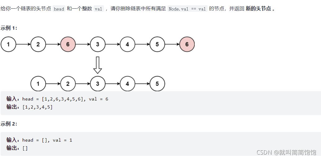 LeetCode -203 移除链表元素-CSDN博客