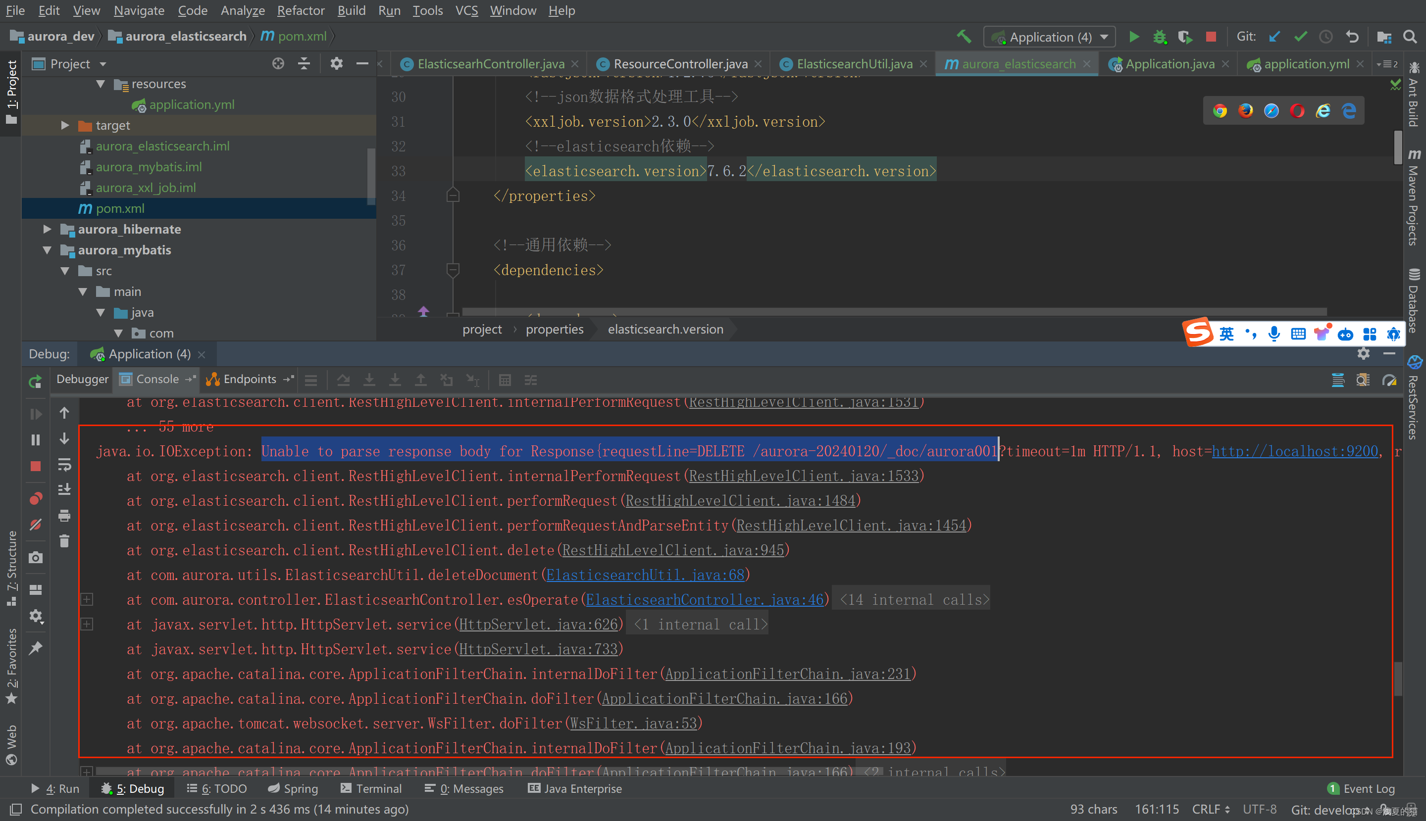 【极问系列】springBoot集成elasticsearch出现Unable to parse response body for Response-CSDN博客
