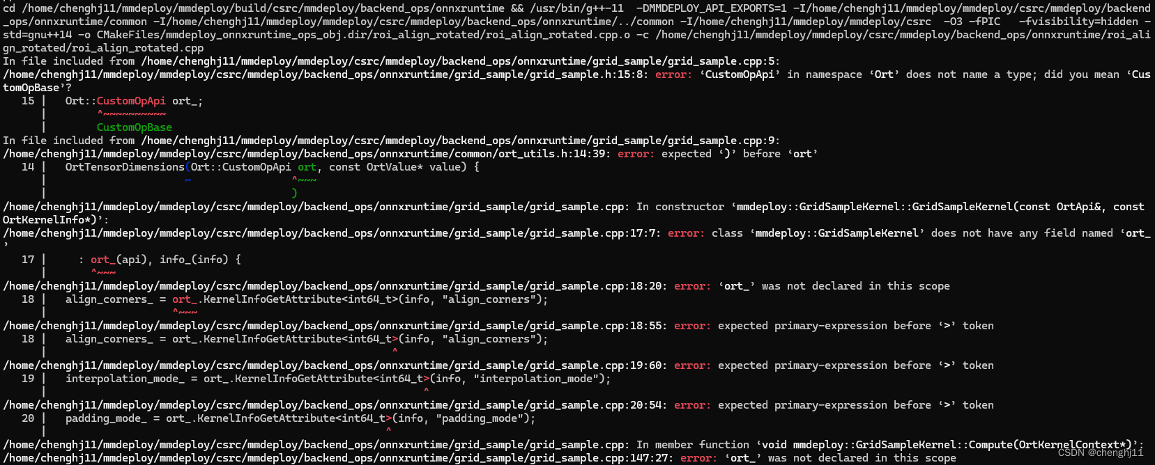 mmdeploy源码编译时错误之——error: ‘CustomOpApi’ in namespace ‘Ort’ does not name a type；-CSDN博客