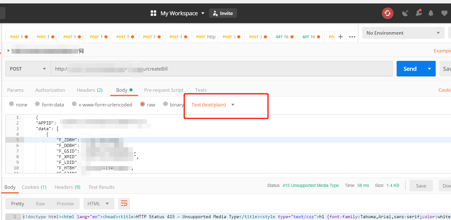 POST请求 报 HTTP status 415 错误（postman测试）_nginx post请求返回415-CSDN博客