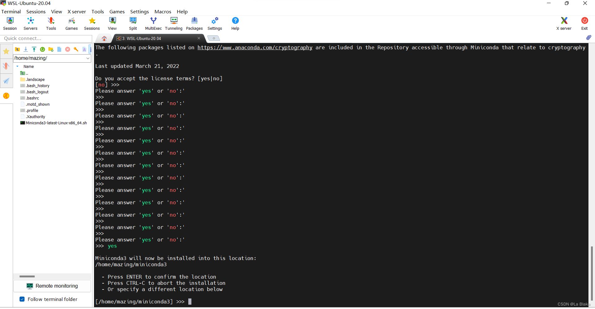 【记录】ubuntu子系统通过miniconda构建python虚拟环境并使用jupyterubuntun利用miniconda安装配置python3路径 Csdn博客