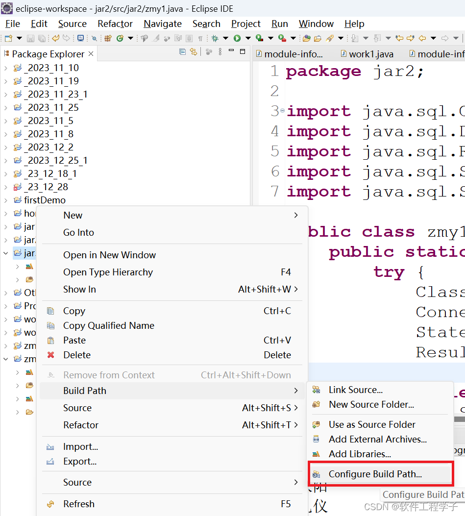 eclipse导入jar包的方法—导入mysql-connector-java-8.0.28为例_mysql-connector-java-8.0.28.jar-CSDN博客