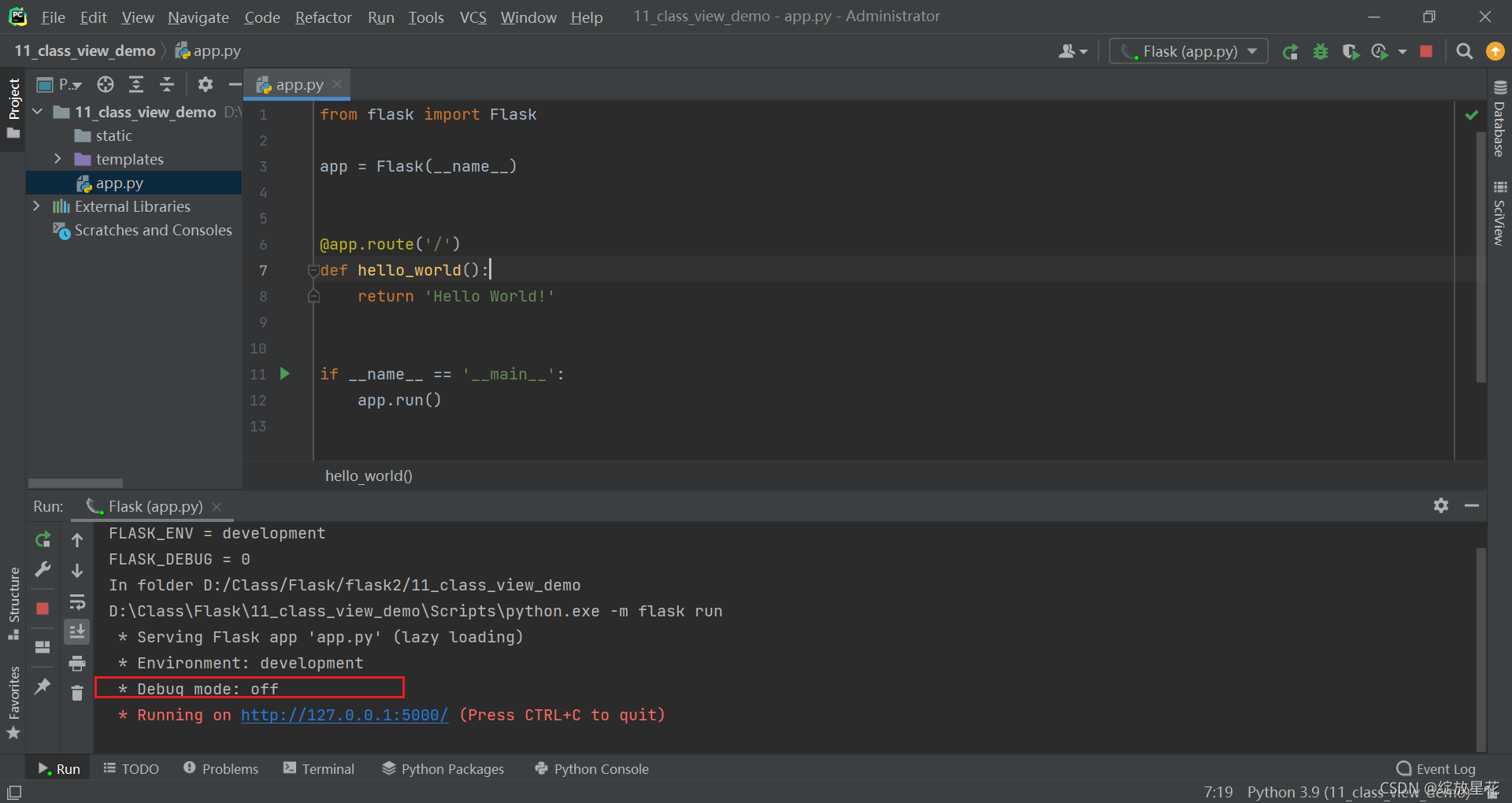 pycharm中flask关于怎么进入调试模式，在网页中调试程序_flask run --host 0.0.0.0 --port=5001 --debug-CSDN博客
