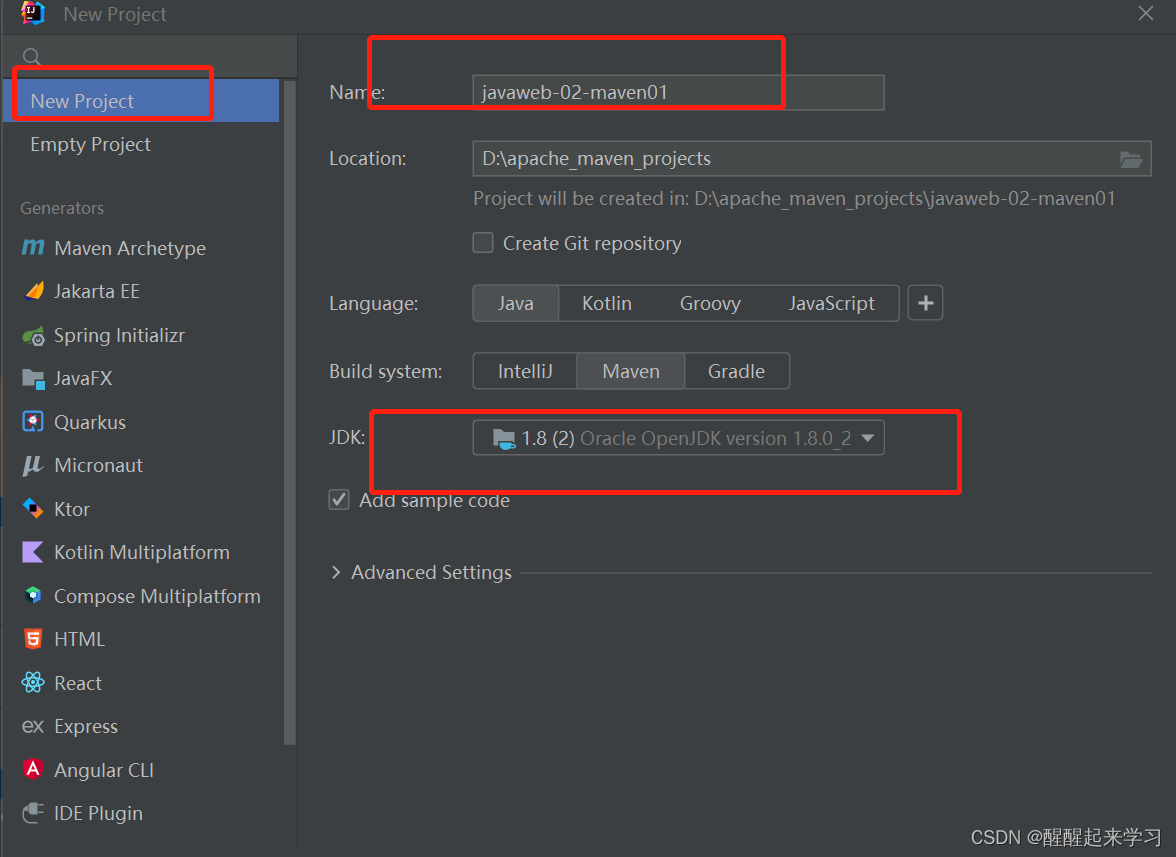JavaWeb学习笔记01 idea2022版本创建maven项目和注意点_idea2022 新建maven项目-CSDN博客