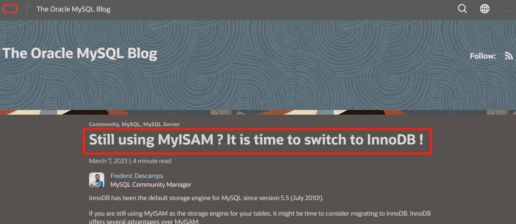 “COUNT(*) MyISAM比InnoDB更快”是误解_count innodb和myisam-CSDN博客