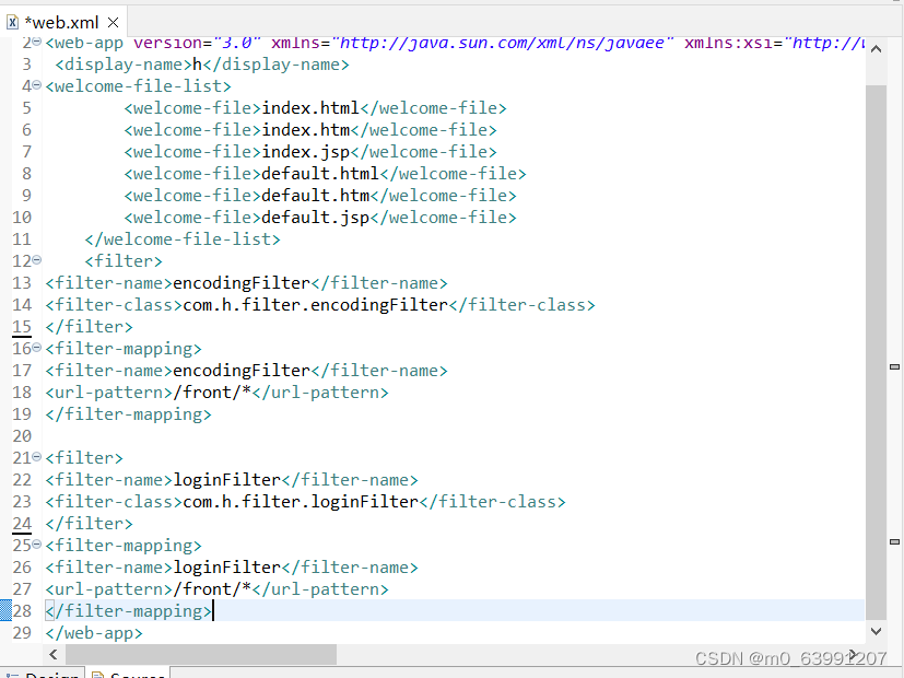 web.xml编写（filter过滤器）_web.xml配置过滤器-CSDN博客