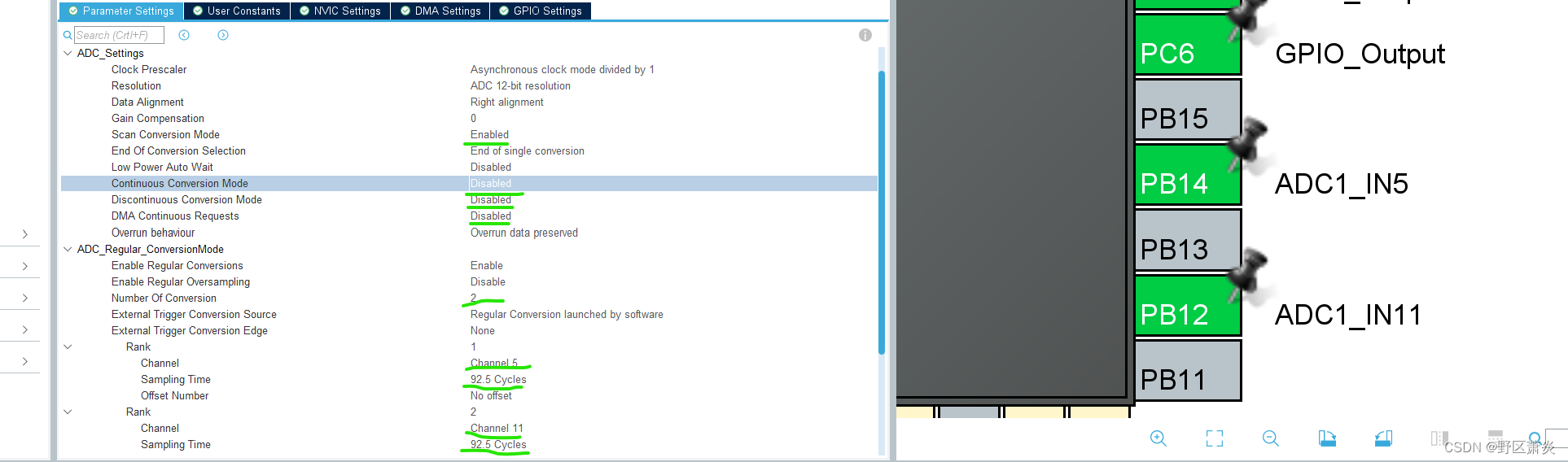 STM32G431轮询ADC+DMA实验总汇_stm32g431 adc-CSDN博客
