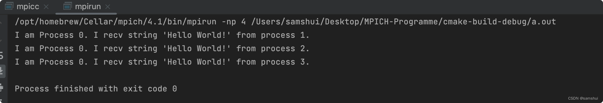 Macos｜MPICH安装与第一个mpi-Cpp程序运行（clion配置）_mac 安装mpich-CSDN博客