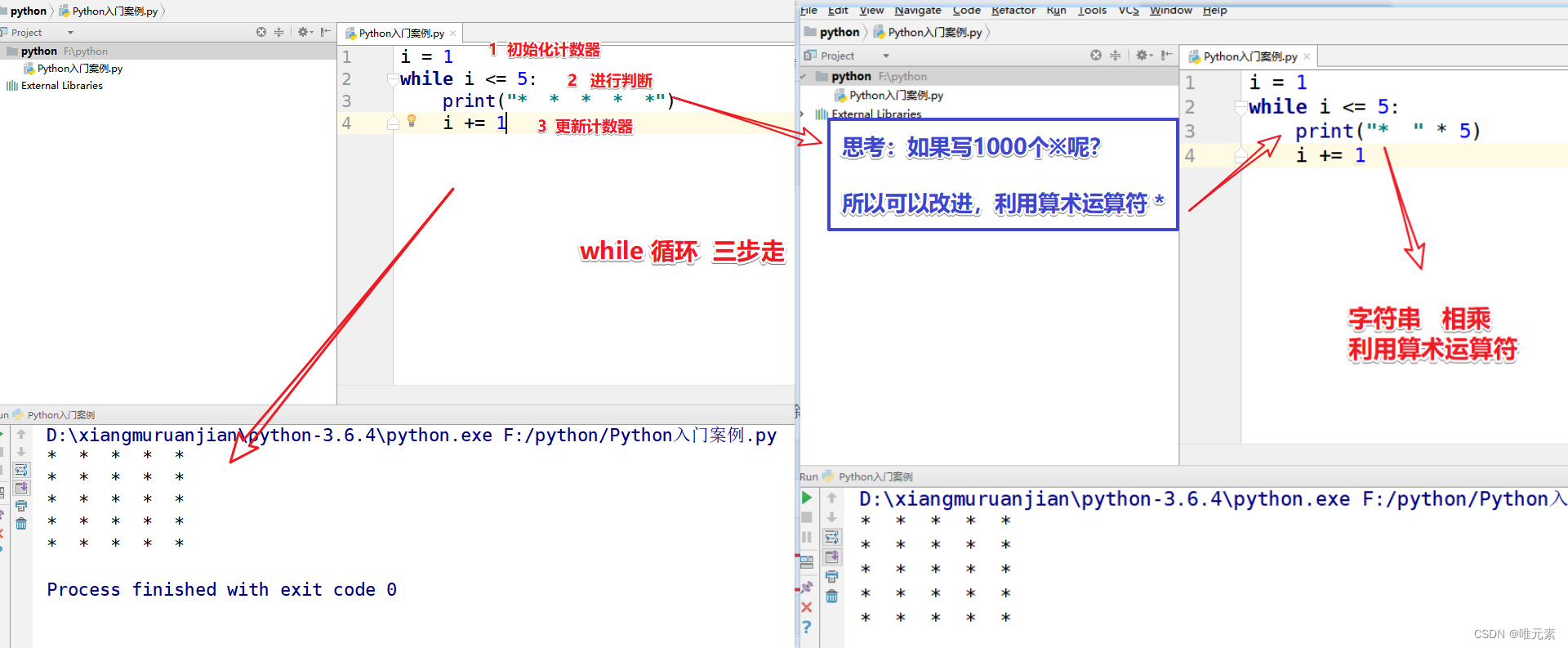 Python 练习:循环嵌套 打印5行5列的正方形,单元格中使用 号进行填充(涉及while循环嵌套end ‘‘ 不换行