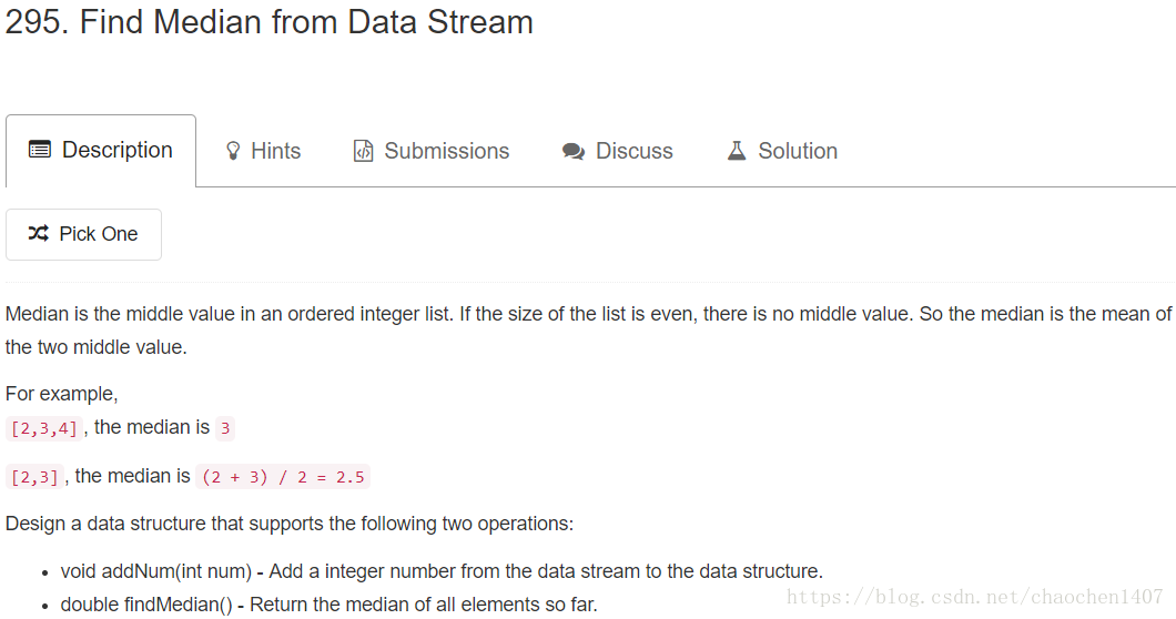 [Leetcode] 295. Find Median from Data Stream_data stream 找最小值-CSDN博客