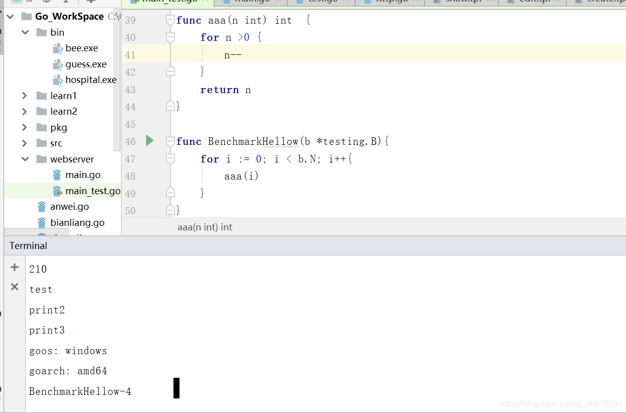 golang中test之benchmark_golang test breacnmark-CSDN博客