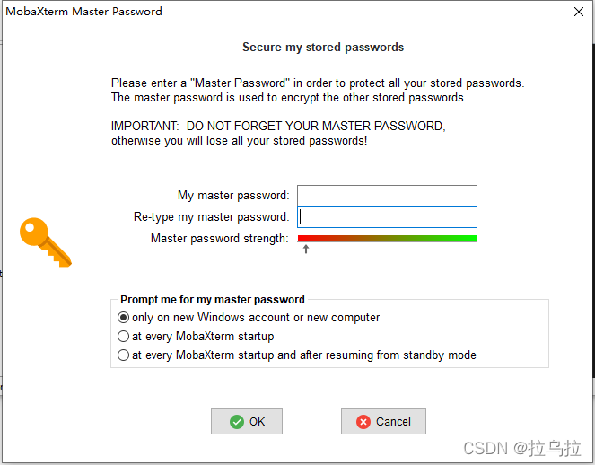 MobaXterm登录时，忘记主密码_mobaxterm密码忘记了-CSDN博客