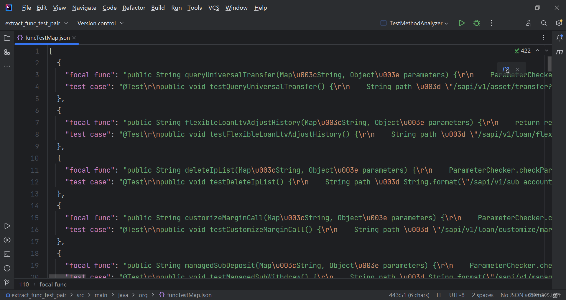 JavaParser抽取测试用例对应的被测方法_java locatorparser.parse(locators).apply ...